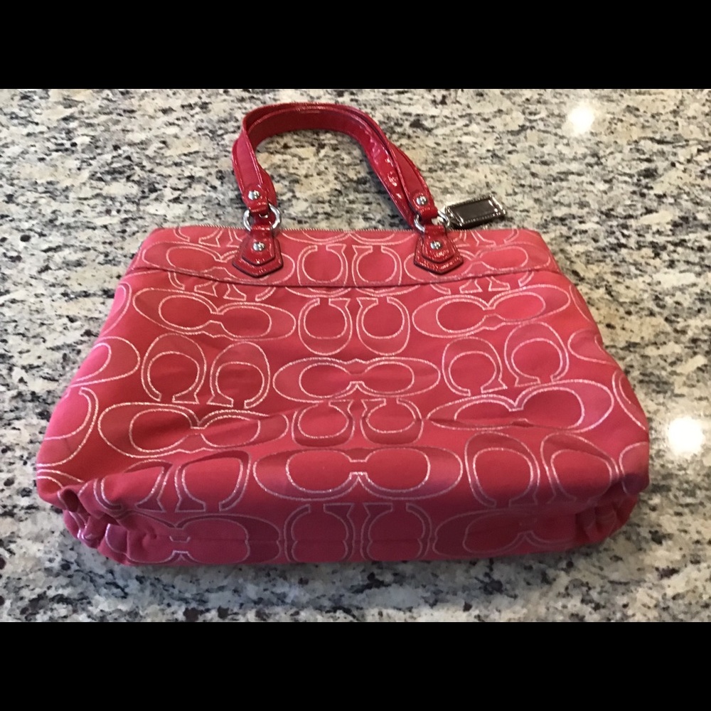 Coach Poppy Signature Lurex Glam Bag & Wallet Set - Gem